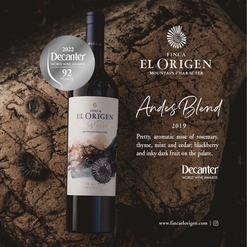 DECANTER ANDES BLEND 2019 92 PTS – Finca El Origen